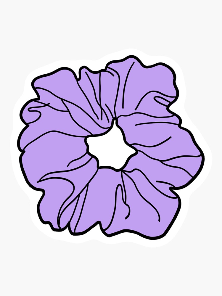 "Pastel Purple Scrunchie" Sticker for Sale by sohastickers | Redbubble