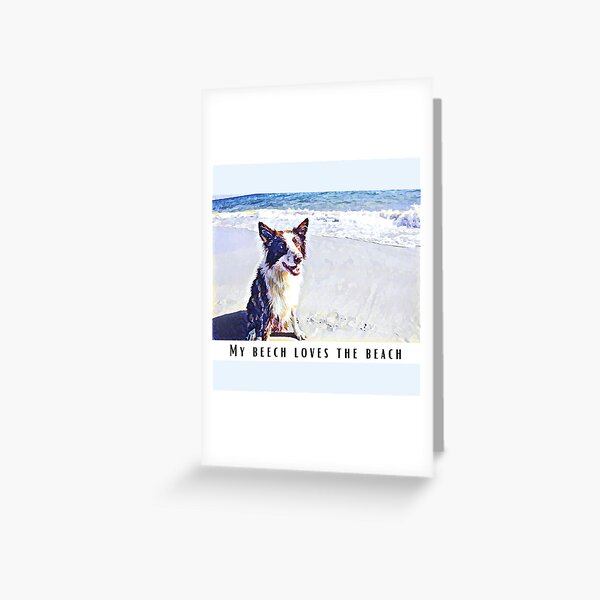 "My Beech Loves the Beach Border Collie Funny Abstract Dog Meme ...