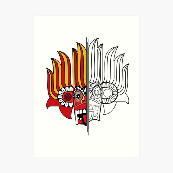 "Sri Lankan Cultural Yaka face Mask Classic T-Shirt devil" Art Print ...