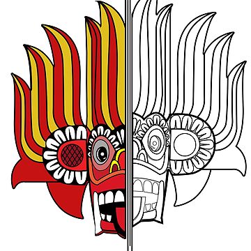 "Sri Lankan Cultural Yaka face Mask Classic T-Shirt devil" Art Print ...