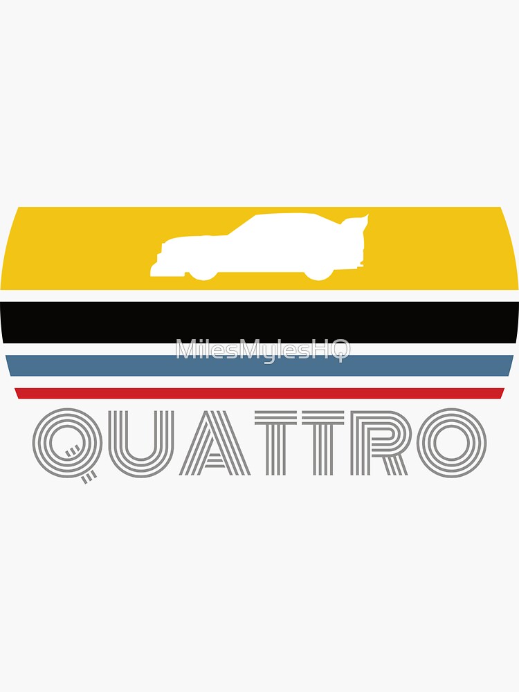 "Quattro Group B Rallying WRC Design" Sticker for Sale by MilesMylesHQ ...