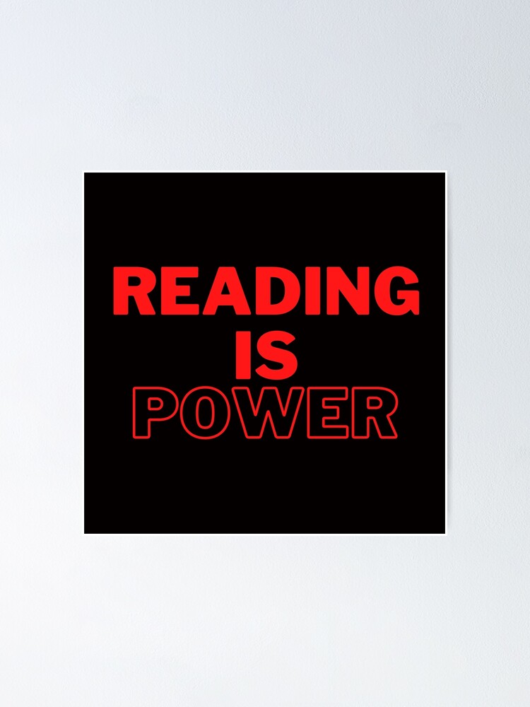 "Reading is power super simple design" Poster for Sale by Booklovery ...