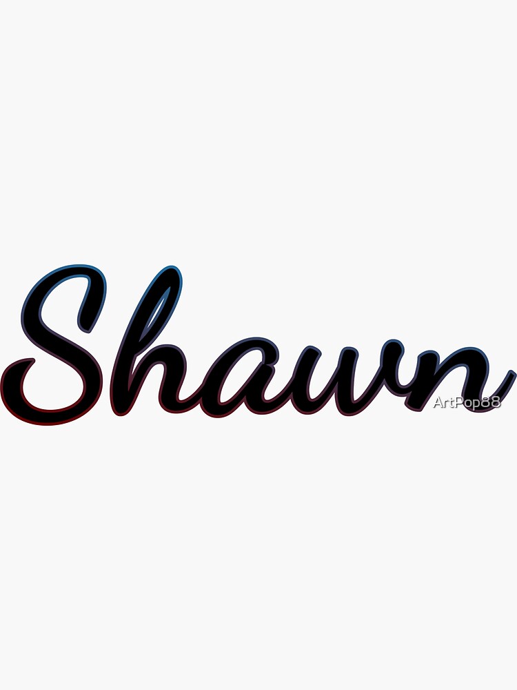"Shawn" Sticker for Sale by ArtPop88 | Redbubble