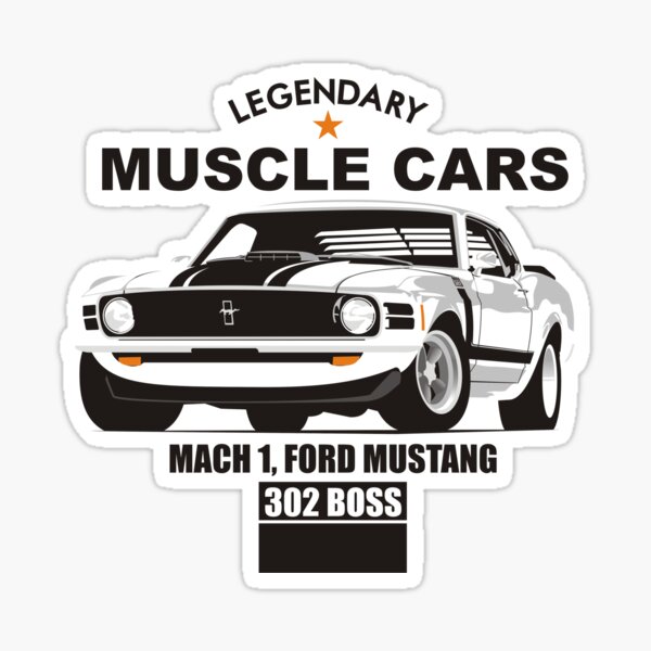"Ford Mustang Boss Design" Sticker for Sale by dpi-print | Redbubble