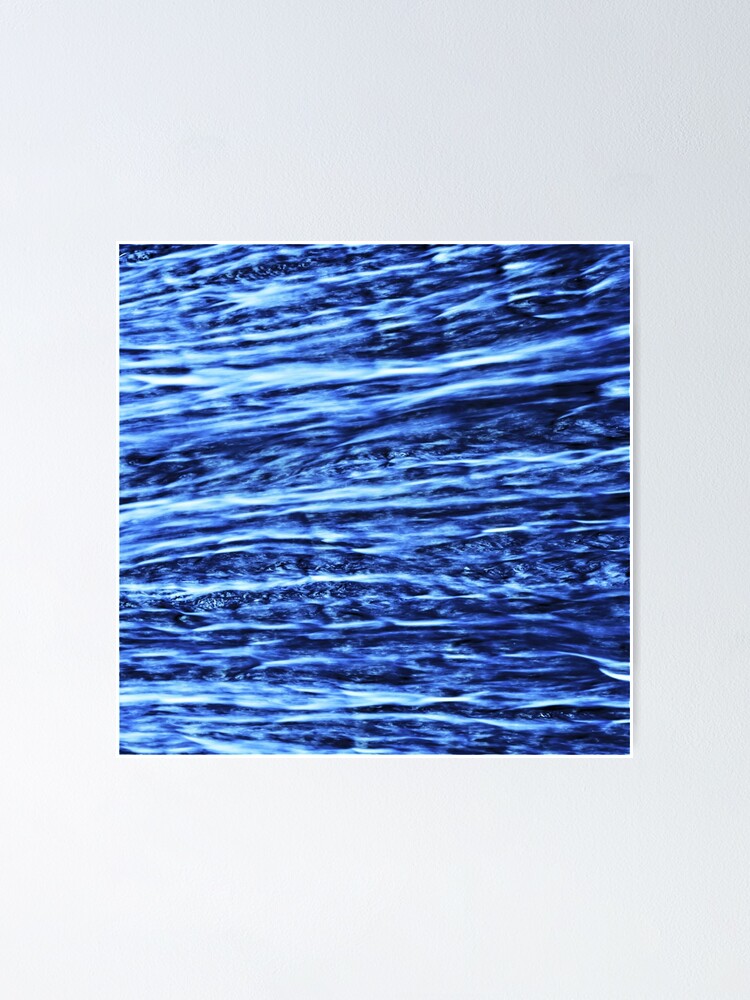 "Prussian Lighter Blue Abstract Wall Art Pattern" Poster by ...