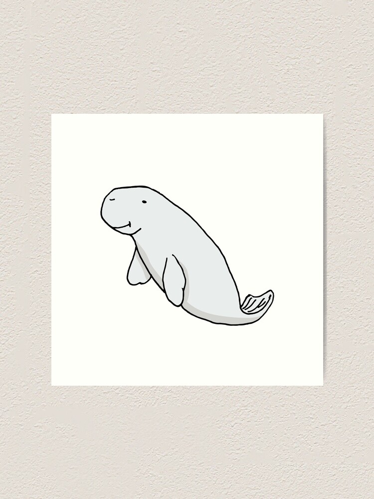 "Cute baby dugong" Art Print for Sale by feialine | Redbubble