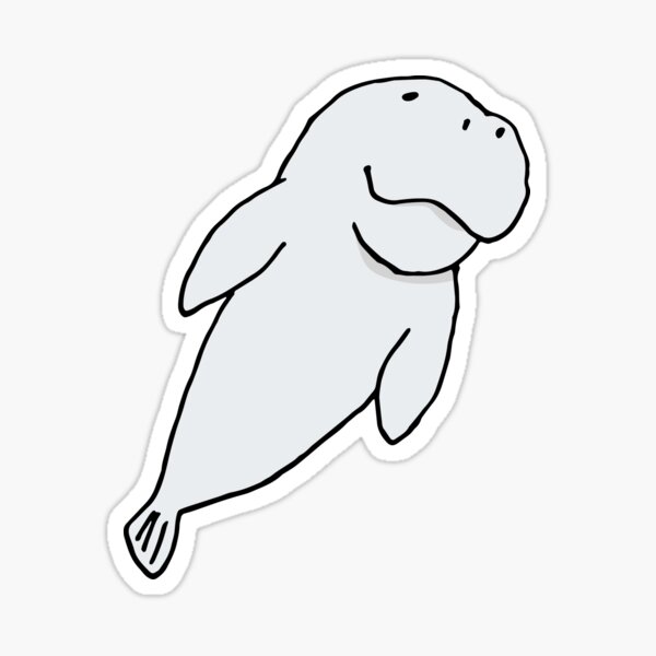 "Cute baby dugong 2" Sticker for Sale by feialine | Redbubble