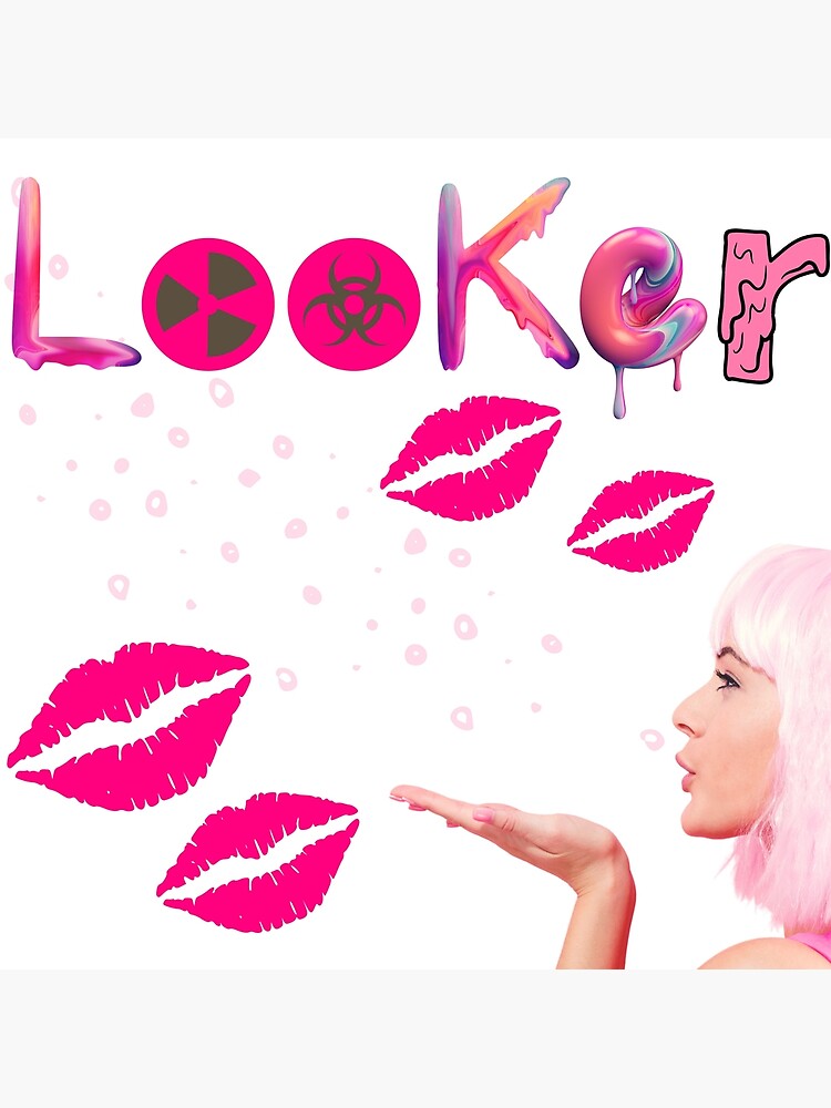 "Hot Pink Looker Girl" Poster by CyberVinnie | Redbubble