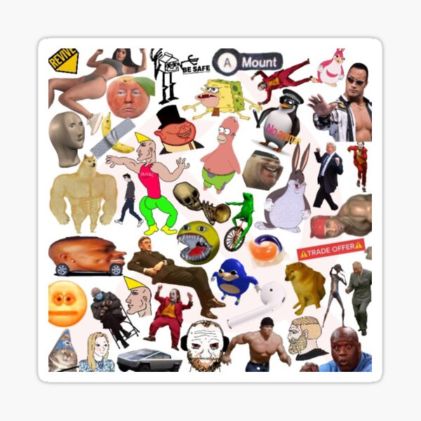 "Meme Wallpaper" Sticker by Bothas | Redbubble