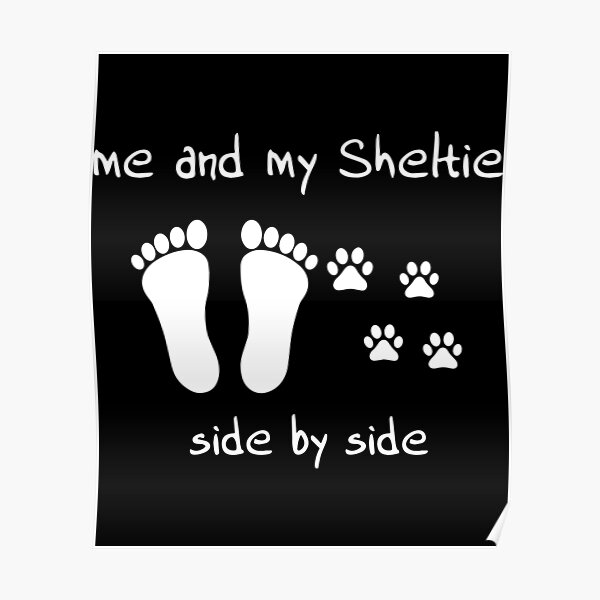 "me and my sheltie side by side friend" Poster for Sale by RichardGZ ...
