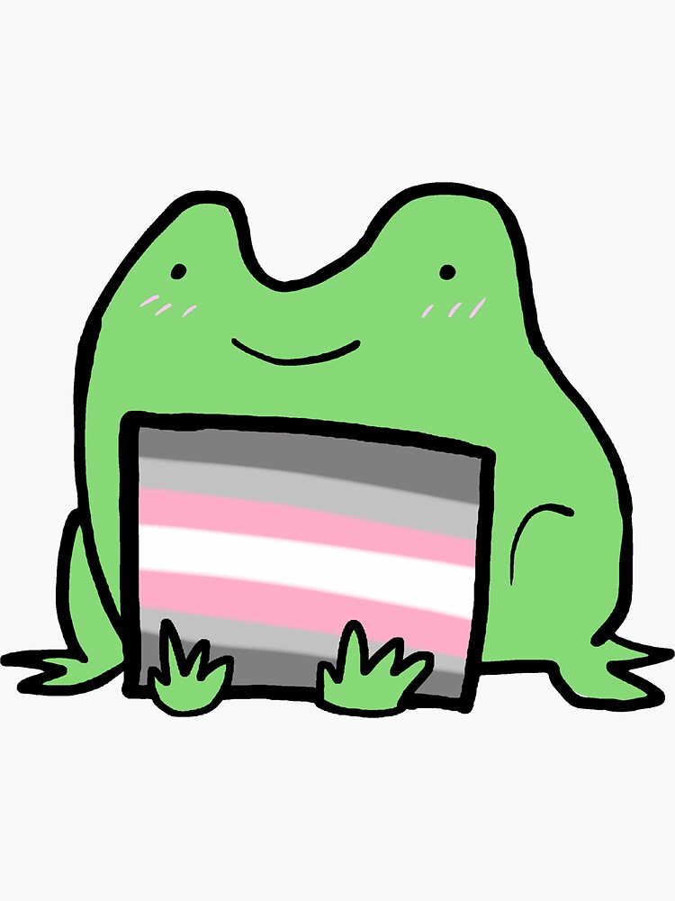 "Demi Girl Frog" Sticker for Sale by Waterclod | Redbubble
