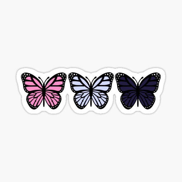"preppy butterflies " Sticker for Sale by mollsdesignss | Redbubble