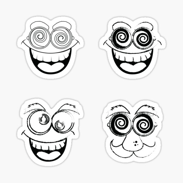 "Funny Face Stickers" Sticker for Sale by lucidluck | Redbubble