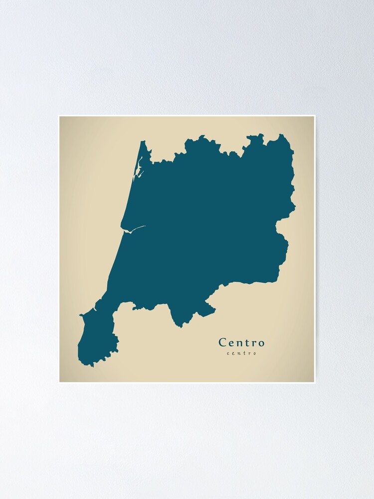 "Modern Map - Centro region map Portugal PT" Poster for Sale by ...