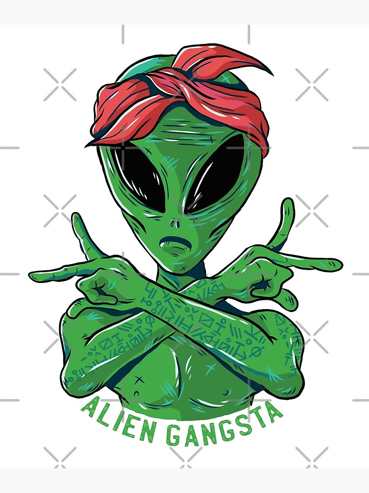 "Alien Gangsta" Photographic Print by TRIBExSPACE | Redbubble