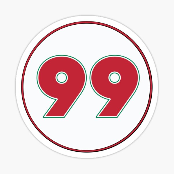 "Vintage Style Race Number 99 Red and Green" Sticker for Sale by ...