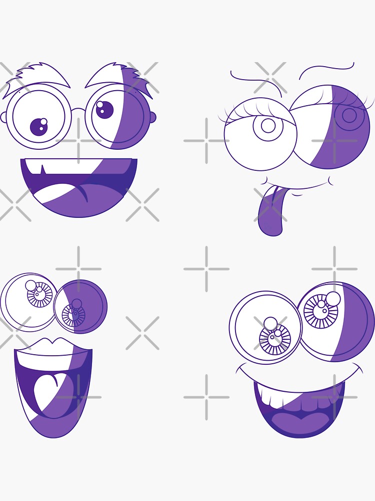 "Silly Face Sticker Pack" Sticker for Sale by lucidluck | Redbubble