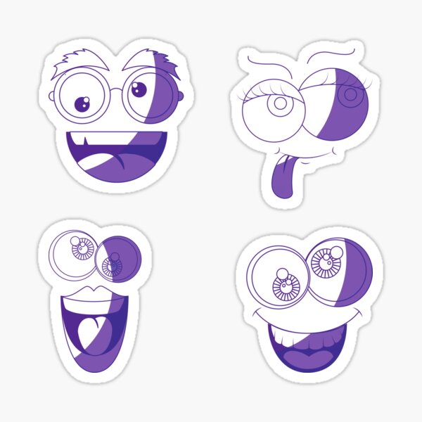 "Silly Face Sticker Pack" Sticker for Sale by lucidluck | Redbubble