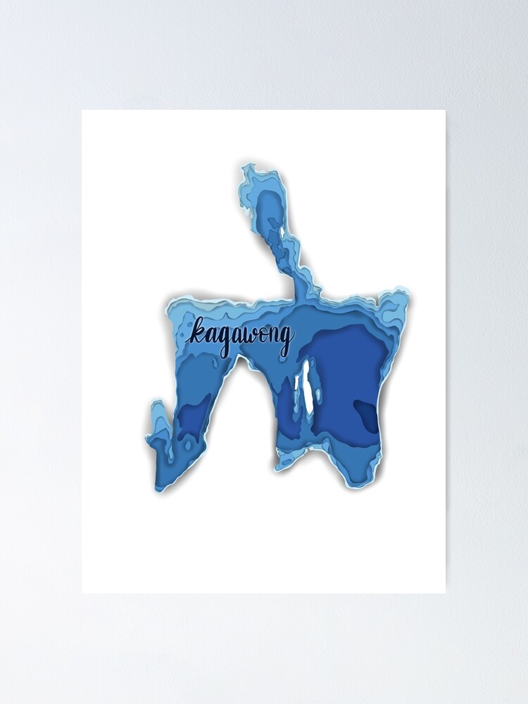 "Lake Kagawong Topography Map" Poster for Sale by Allfiredupakron ...