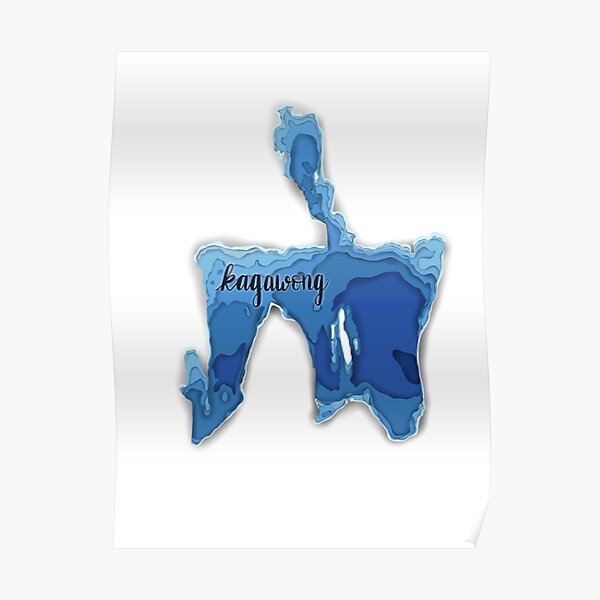 "Lake Kagawong Topography Map" Poster for Sale by Allfiredupakron ...