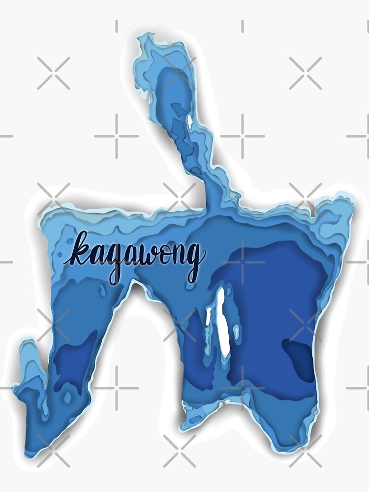 "Lake Kagawong Topography Map" Sticker for Sale by Allfiredupakron ...