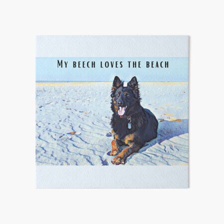 "Copy of My Beech Loves the Beach German Shepherd Funny Abstract Dog ...