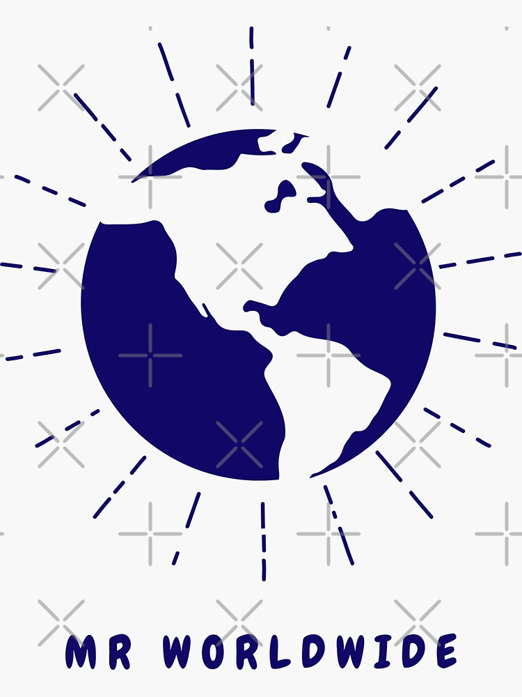 "Mr Worldwide" Sticker for Sale by art-fox | Redbubble
