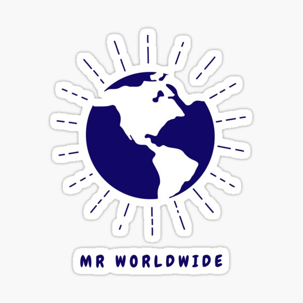 "Mr Worldwide" Sticker for Sale by art-fox | Redbubble