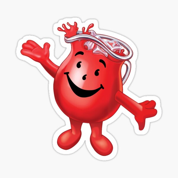 "Kool-Aid Man" Sticker for Sale by MikeProductions | Redbubble