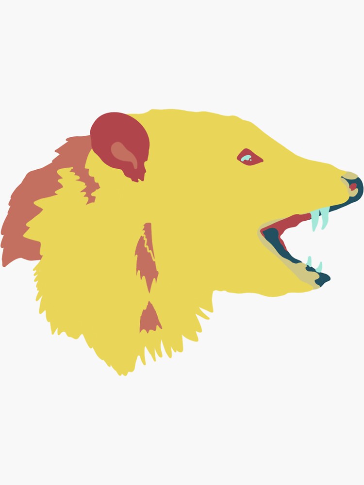 "Screaming Possum Emblem" Sticker for Sale by Spellhammer | Redbubble