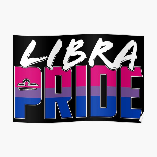 Libra Bisexual Pride Flag Zodiac Sign Poster For Sale By Valador