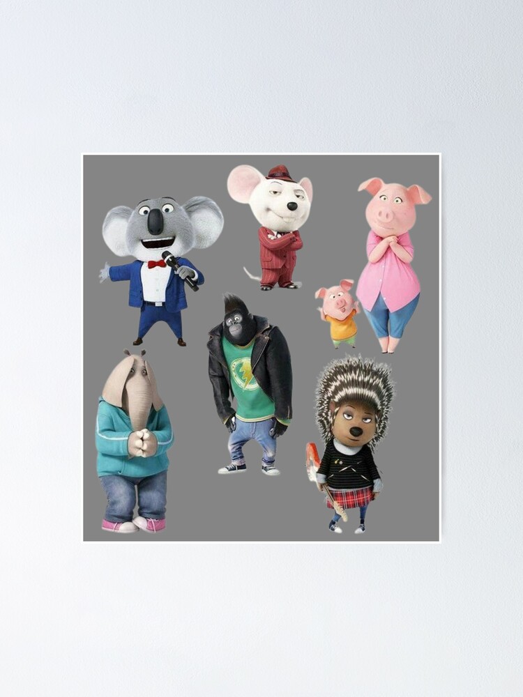 "Sing2 Characters" Poster by PureHabitat | Redbubble