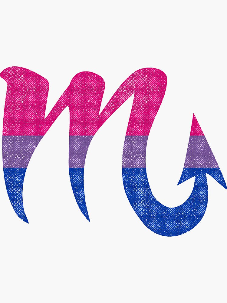 Bisexual Pride Flag Scorpio Zodiac Sign Sticker For Sale By Valador