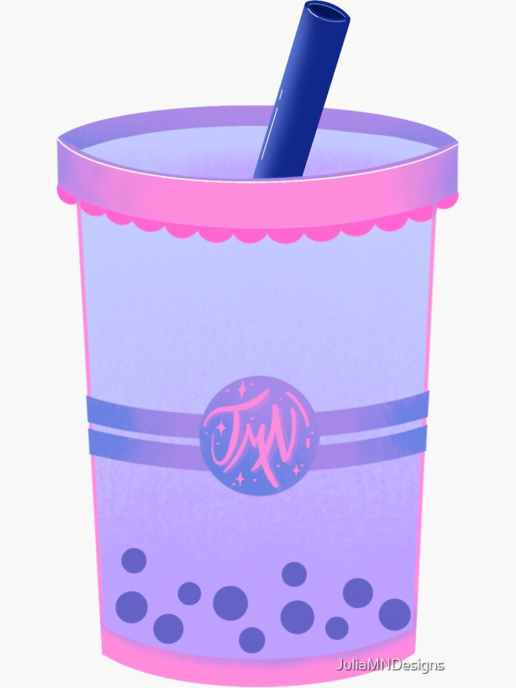 "Cute Pink and Purple Boba Drink " Sticker for Sale by JuliaMNDesigns ...