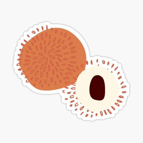"lychee" Sticker for Sale by WriteOnThyme | Redbubble