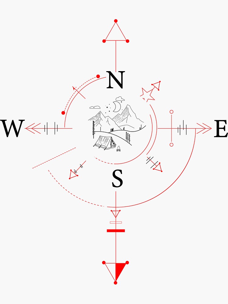 "Compass, Life, Travel, Adventure" Sticker for Sale by TaneskiDesign ...