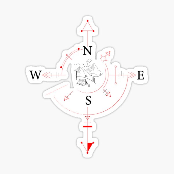 "Compass, Life, Travel, Adventure" Sticker for Sale by TaneskiDesign ...