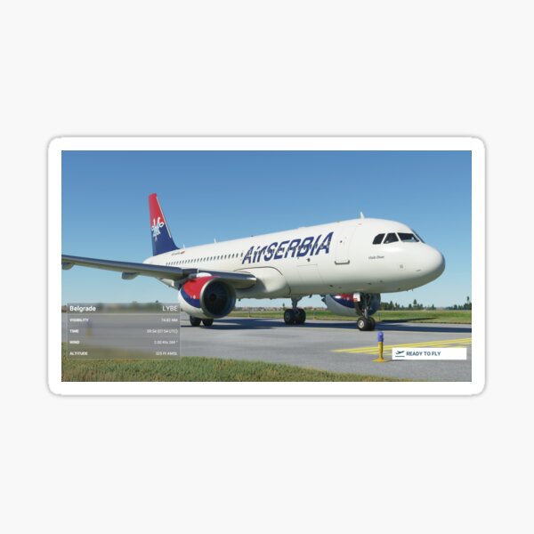 "AirSerbia Livery MSFS 2020" Sticker for Sale by ArchPilot | Redbubble