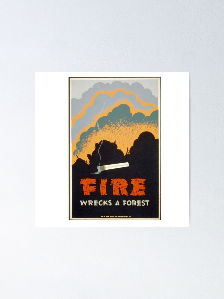 "Vintage Fire Safety Poster" Poster for Sale by bayli-quick | Redbubble