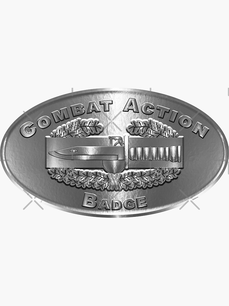 "Combat Action Badge " Sticker for Sale by SoldierAlways | Redbubble