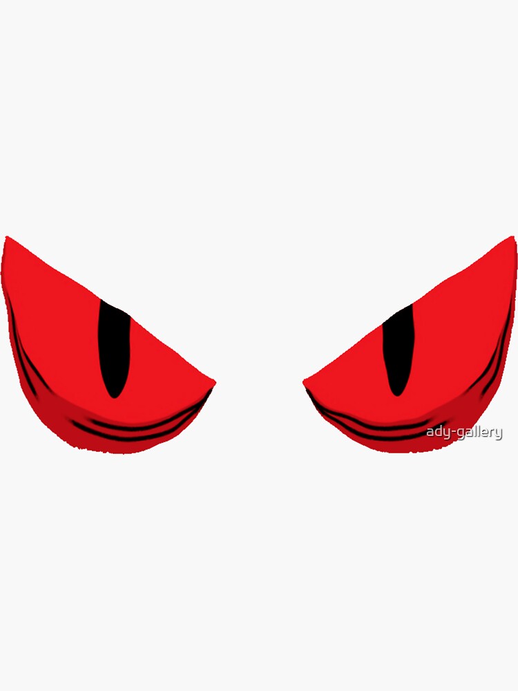 "Red Eyes Animated Graphic" Sticker for Sale by ady-gallery | Redbubble
