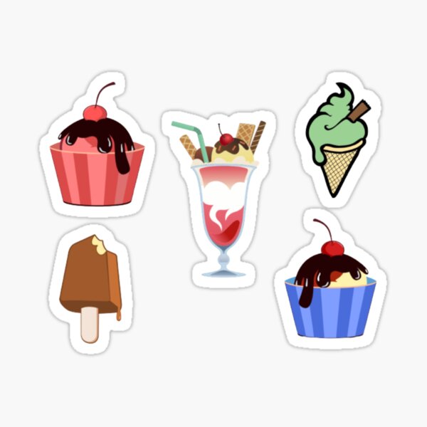 "Ice Cream Sticker Pack" Sticker for Sale by LethalIy-Yours | Redbubble