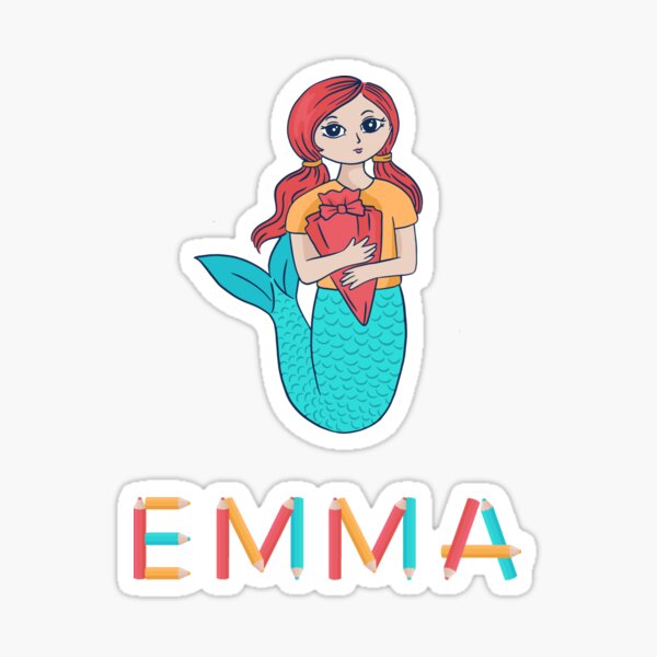 "School Enrollment Mermaid Emma" Sticker for Sale by DePit | Redbubble