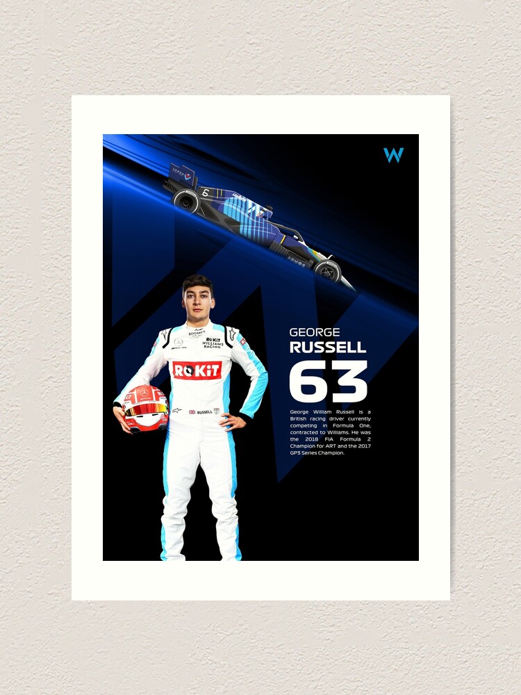 "F1 George Russell 63" Art Print for Sale by classicdshop | Redbubble