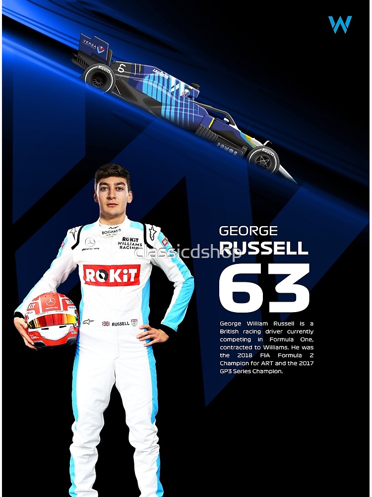 "F1 George Russell 63" Art Print for Sale by classicdshop | Redbubble