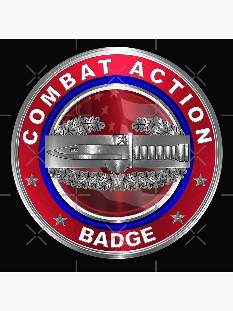"Combat Action Badge Custom Design" Poster for Sale by SoldierAlways ...