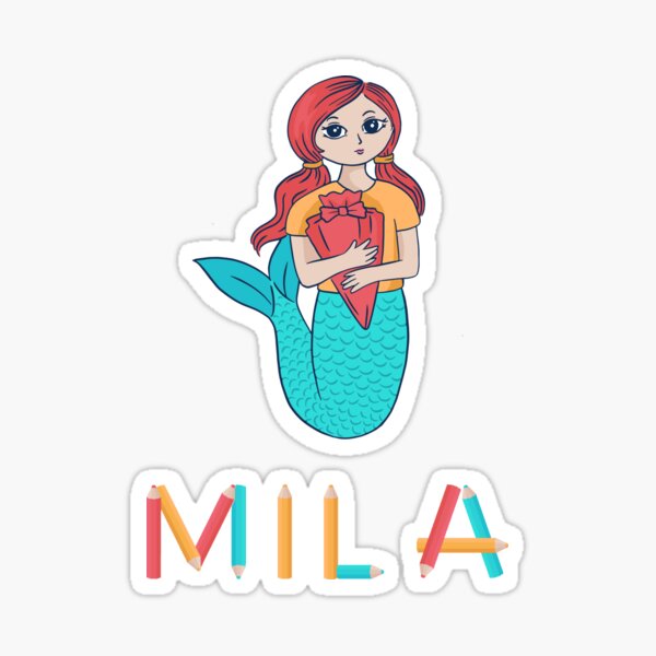 "School Enrollment Mermaid Mila" Sticker for Sale by DePit | Redbubble