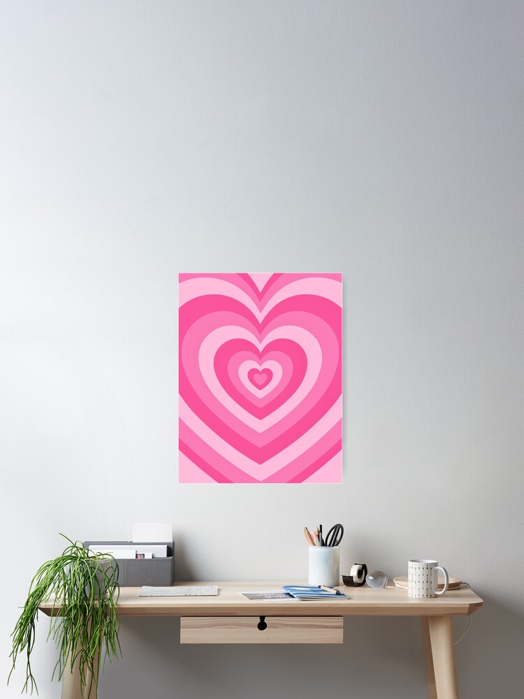 "Pink Heart Pattern" Poster for Sale by CyrelleLana | Redbubble