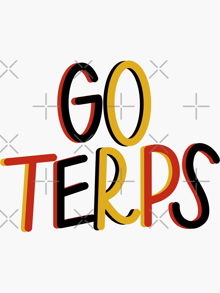 "university of maryland go terps" Sticker for Sale by maddiesiegel | Redbubble