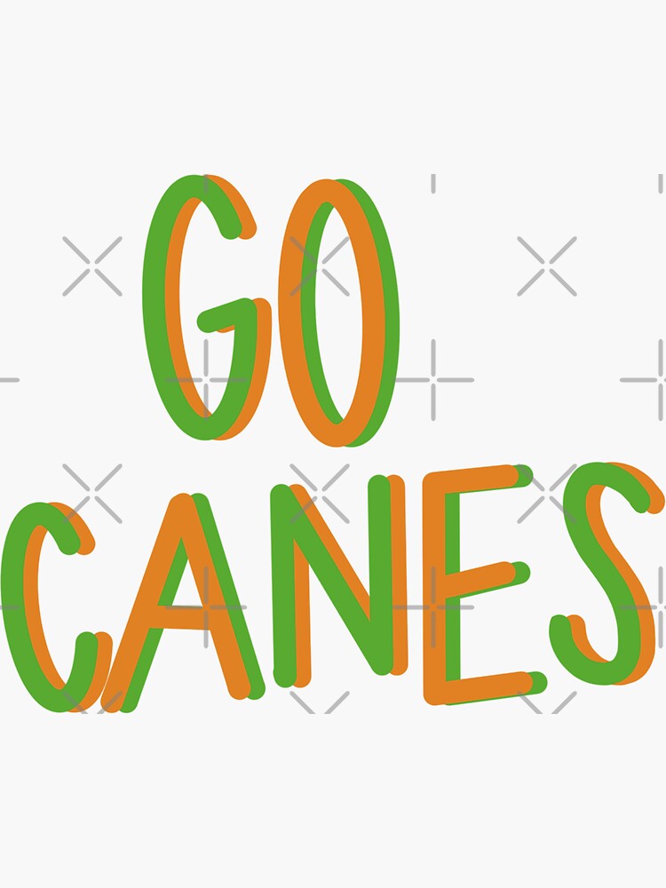 "umiami go canes" Sticker for Sale by maddiesiegel | Redbubble